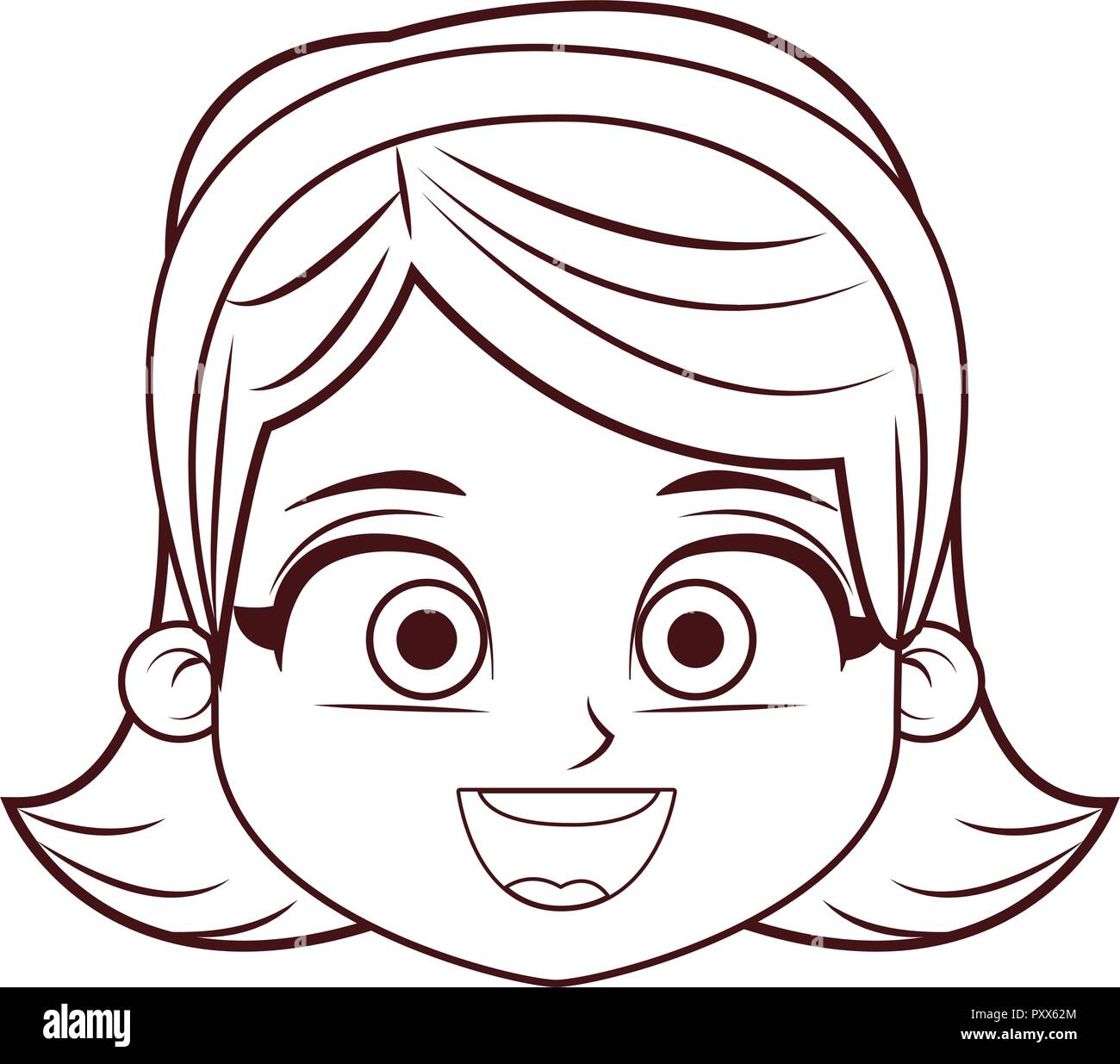 Cute girl face Stock Vector Image & Art - Alamy