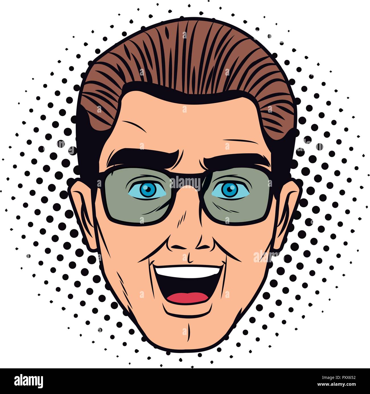 Pop art man face Stock Vector Image & Art - Alamy