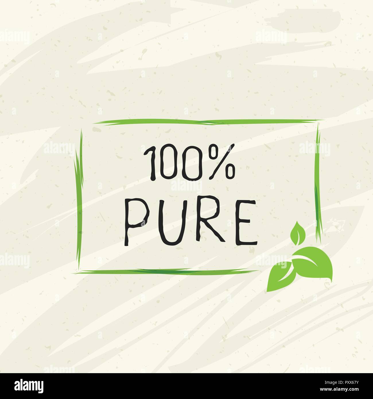 100 Pure label and high quality product badges. Bio healthy Eco food ...