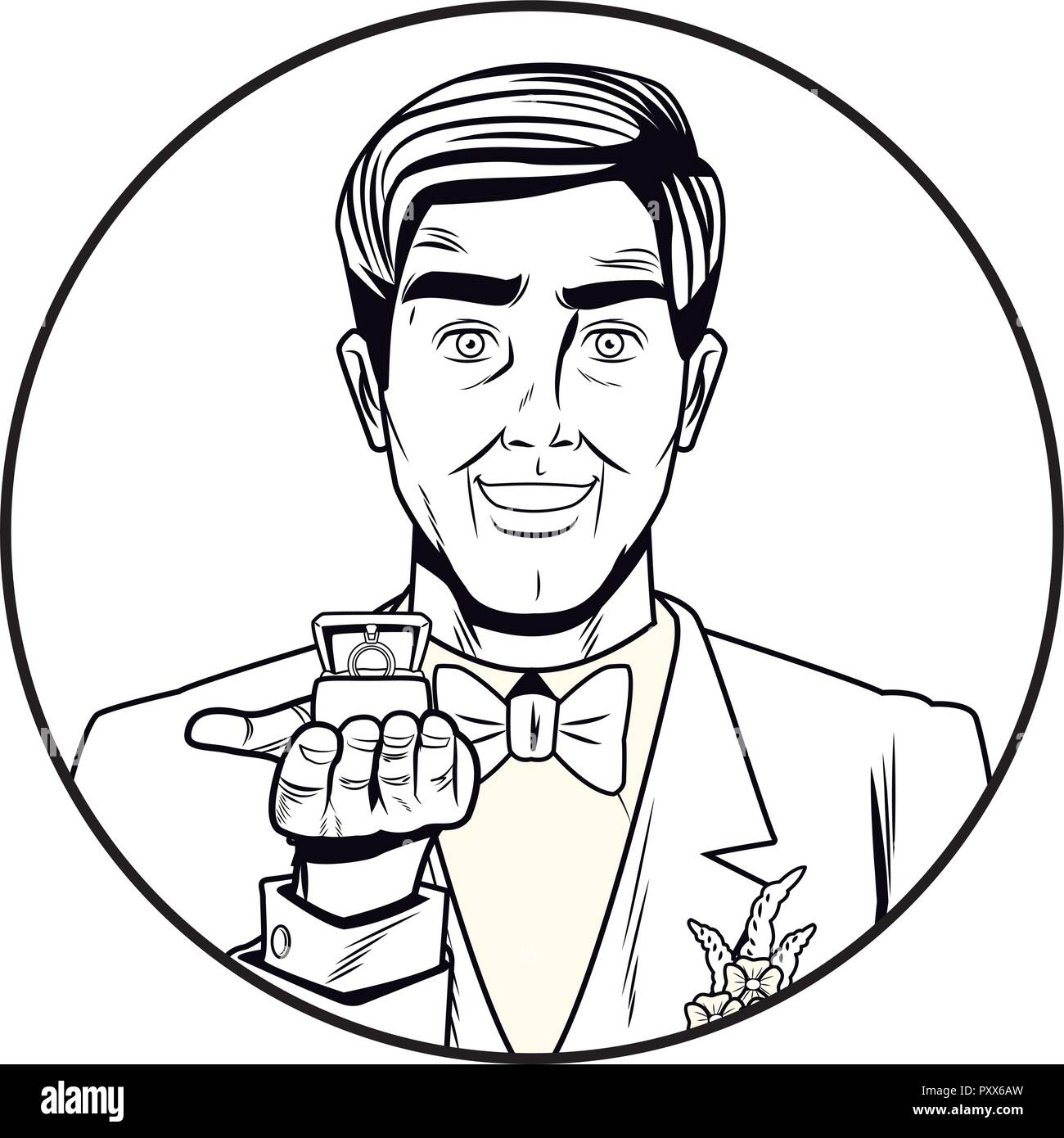 Pop art groom cartoon Stock Vector Image & Art - Alamy