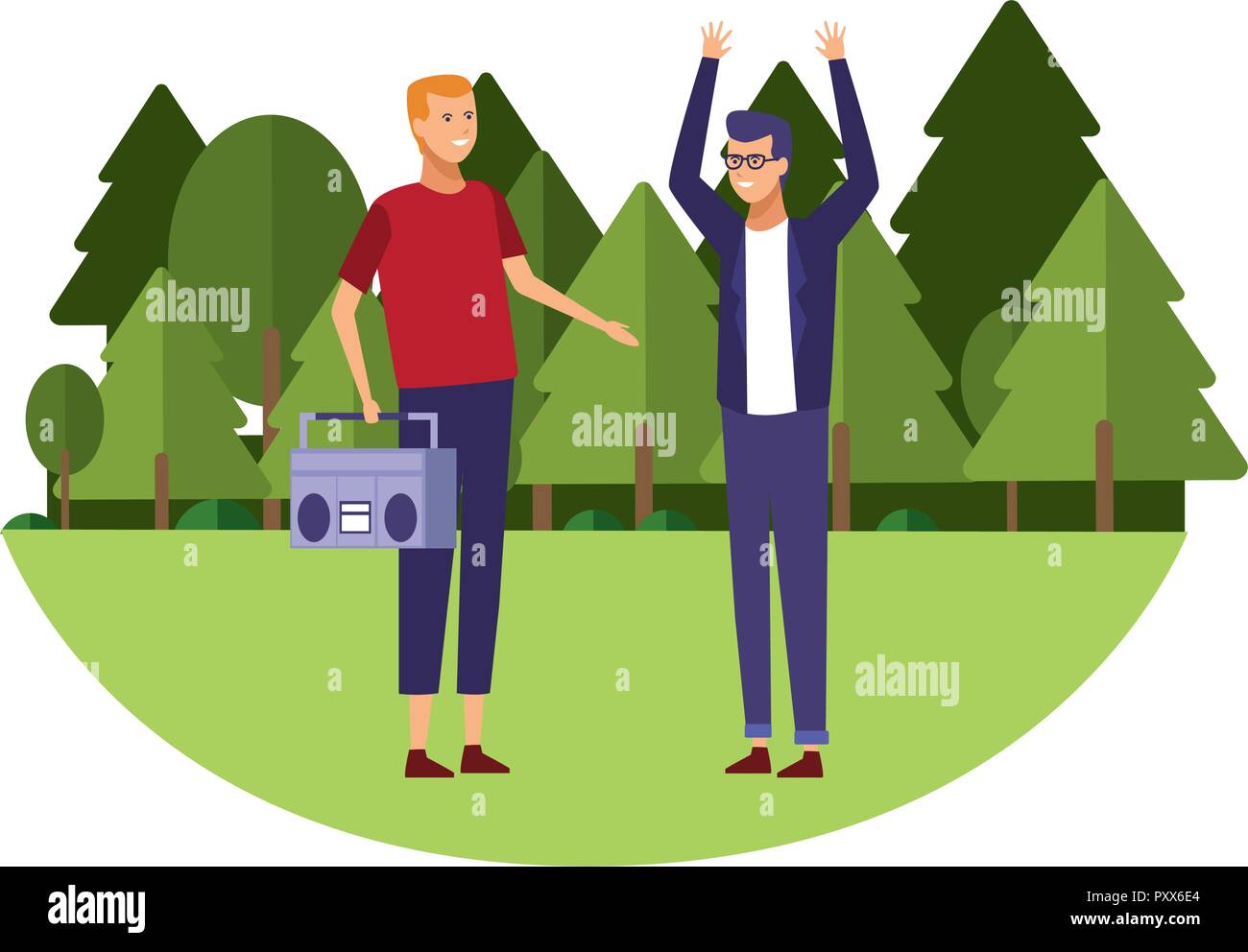 Young friends cartoons Stock Vector Image & Art - Alamy