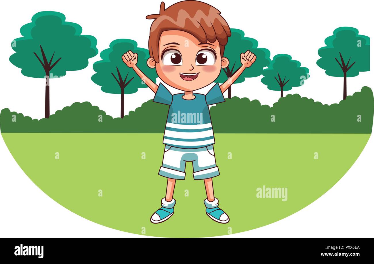 Happy boy cartoon Stock Vector Image & Art - Alamy