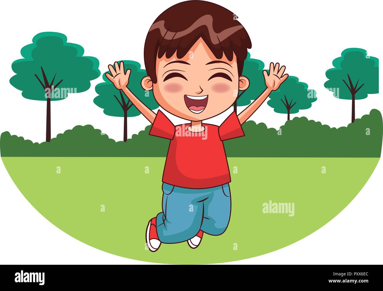 Happy boy cartoon Stock Vector Image & Art - Alamy