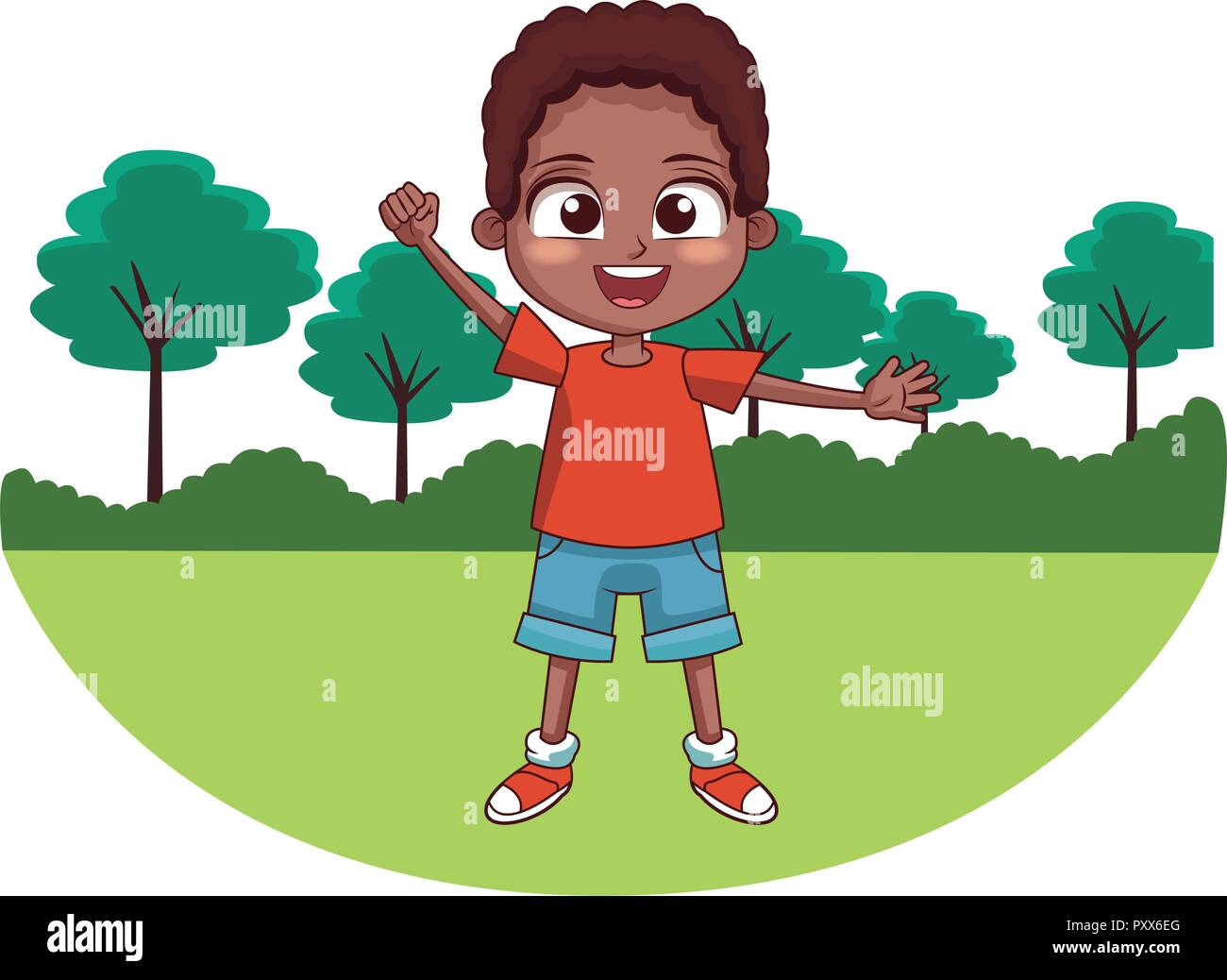 Happy boy cartoon Stock Vector Image & Art - Alamy