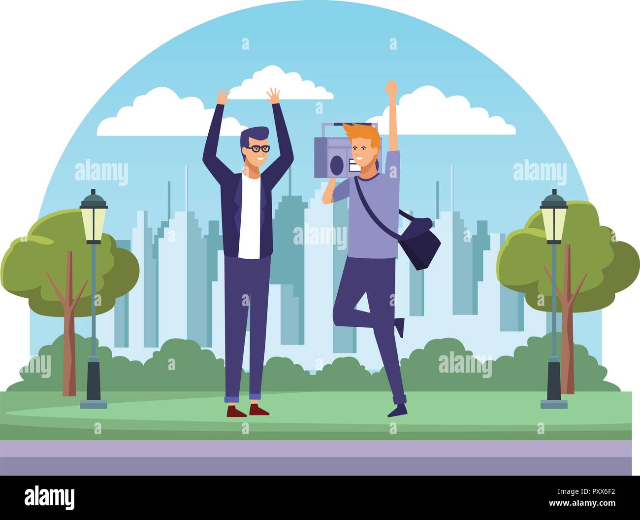 Young friends cartoons Stock Vector Image & Art - Alamy