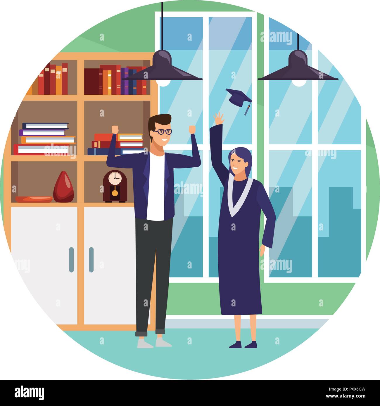 Student on graduation Stock Vector Image & Art - Alamy