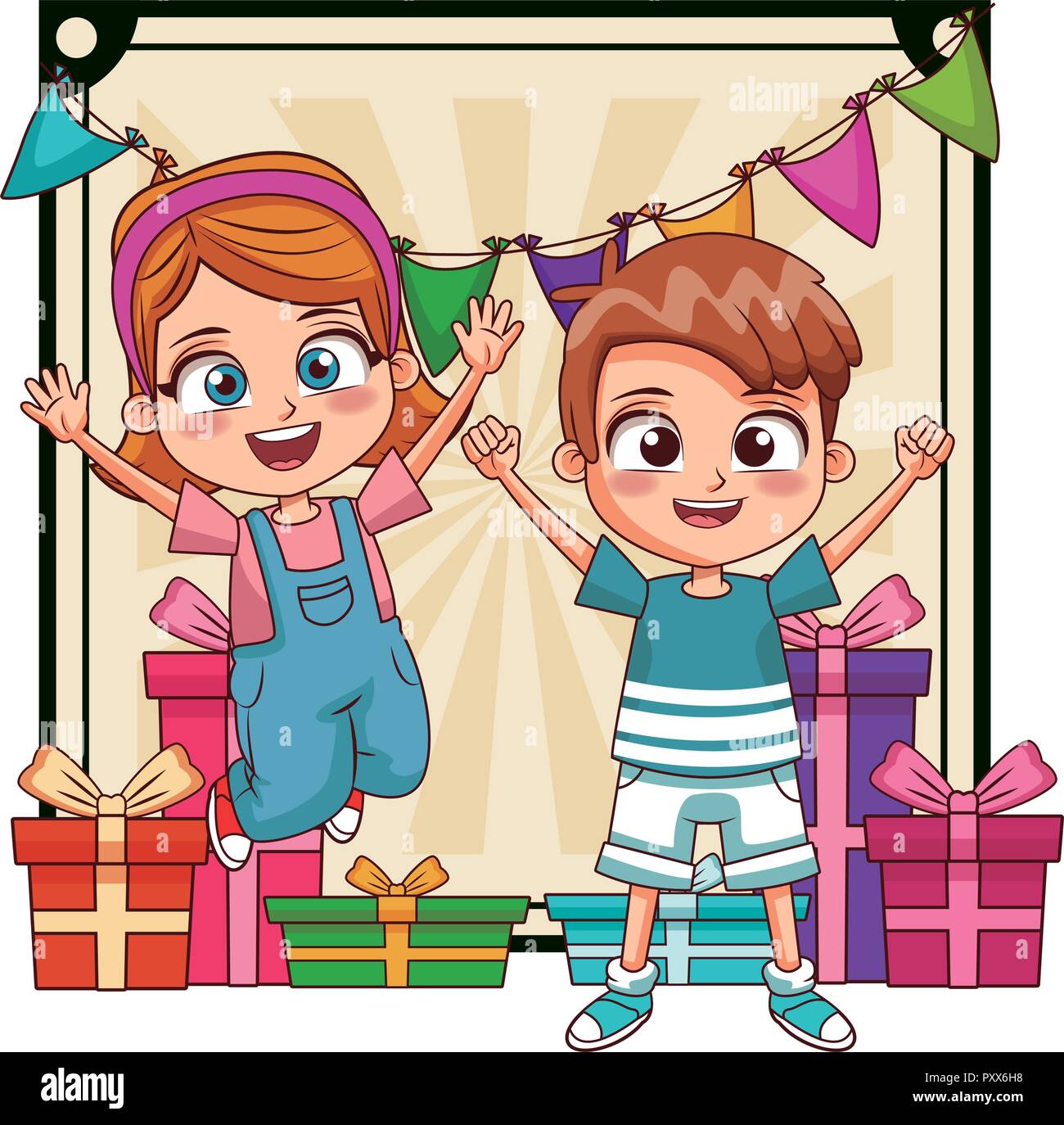Kids birthday party Stock Vector Image & Art - Alamy