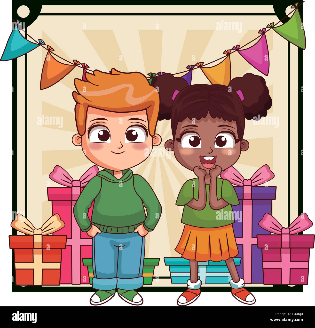 Kids birthday party Stock Vector Image & Art - Alamy