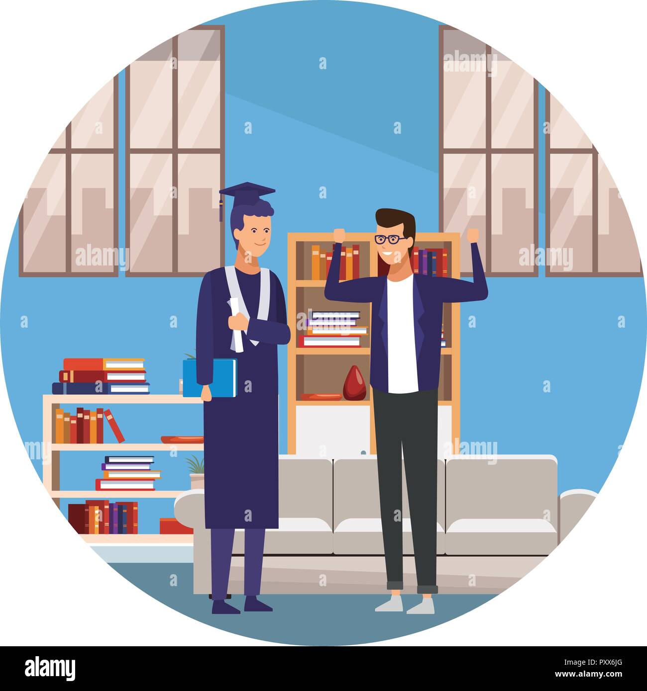 Student on graduation Stock Vector Image & Art - Alamy