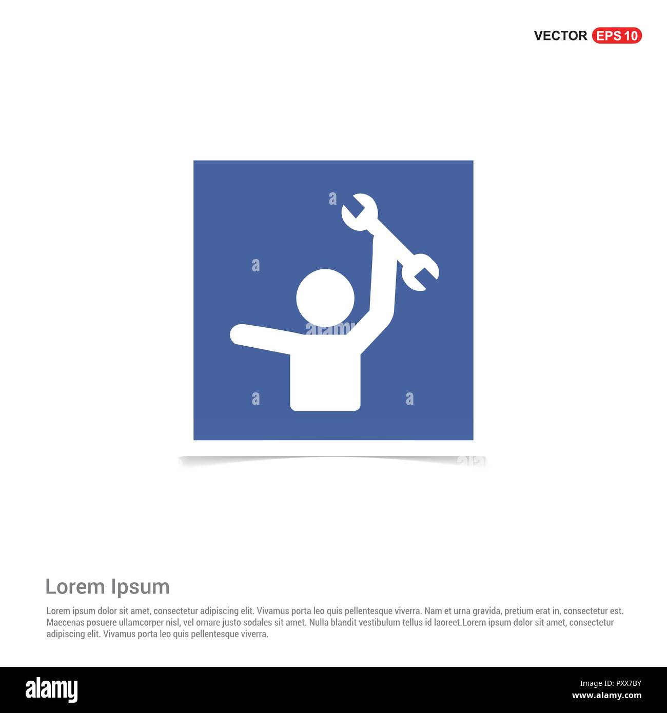 Engineer Icon - Blue photo Frame Stock Vector Image & Art - Alamy