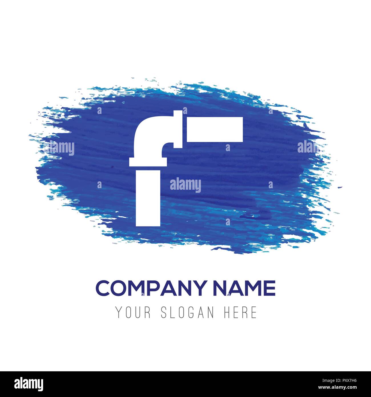 Pipe Icon - Blue watercolor background Stock Vector Image & Art - Alamy