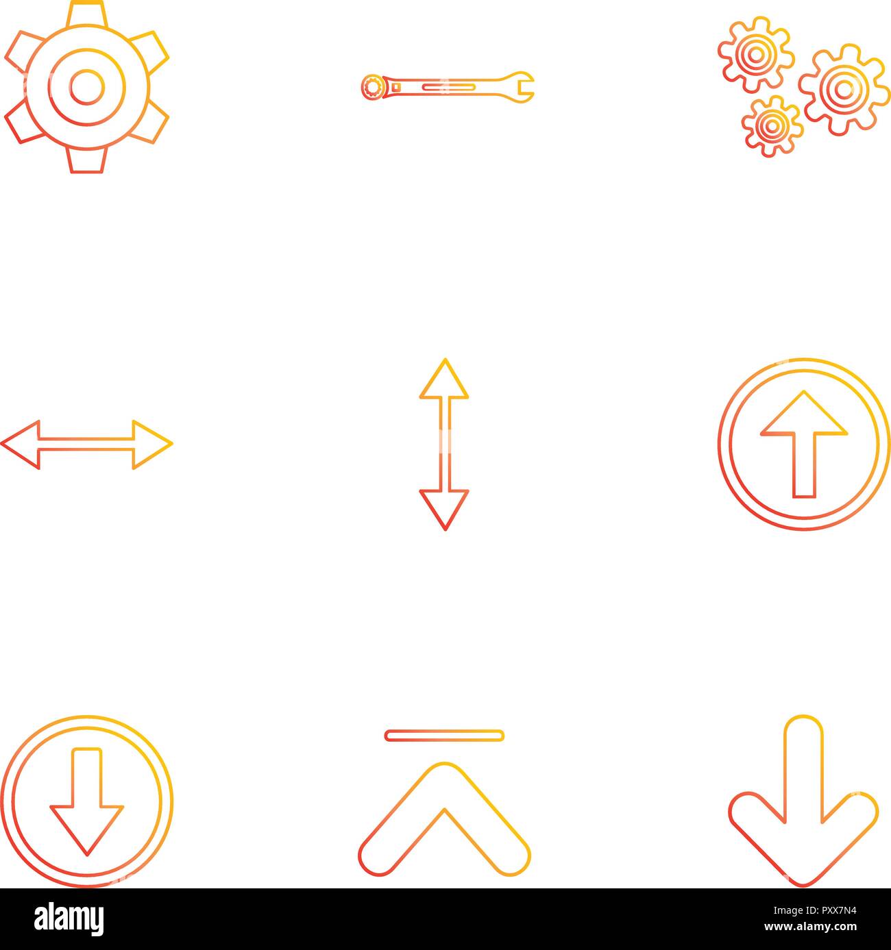 gear , setting , wrench ,arrows , directions , left , right , pointer ...