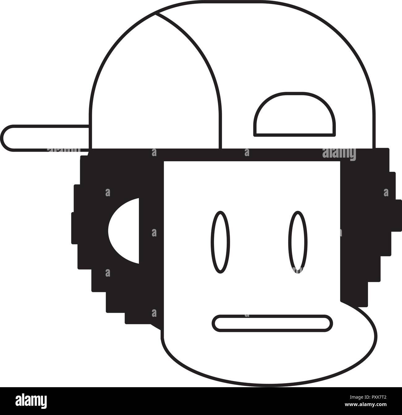 Videogame pixelated man face Stock Vector Image & Art - Alamy