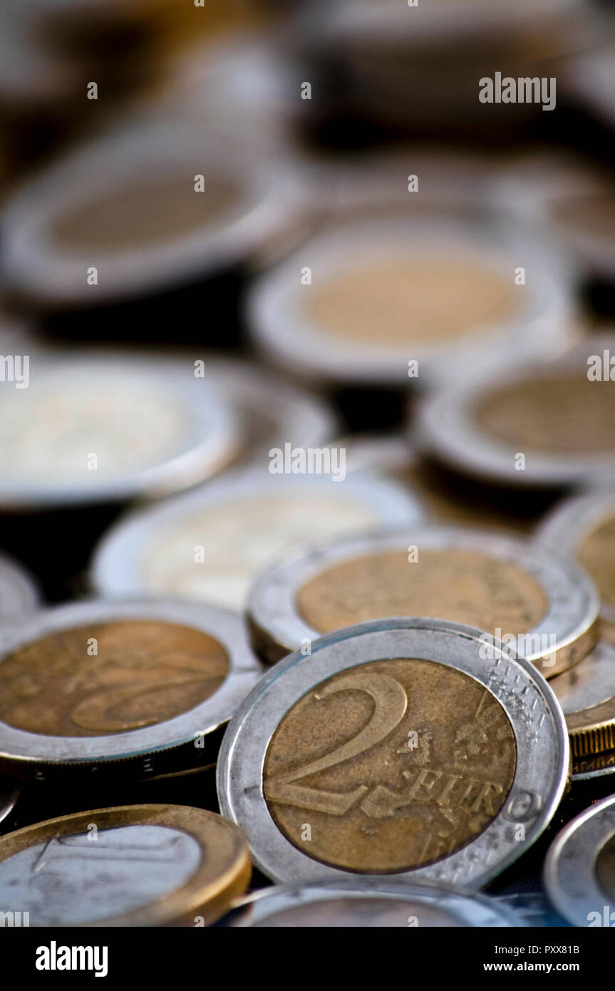 Pile of euro coins Stock Photo - Alamy