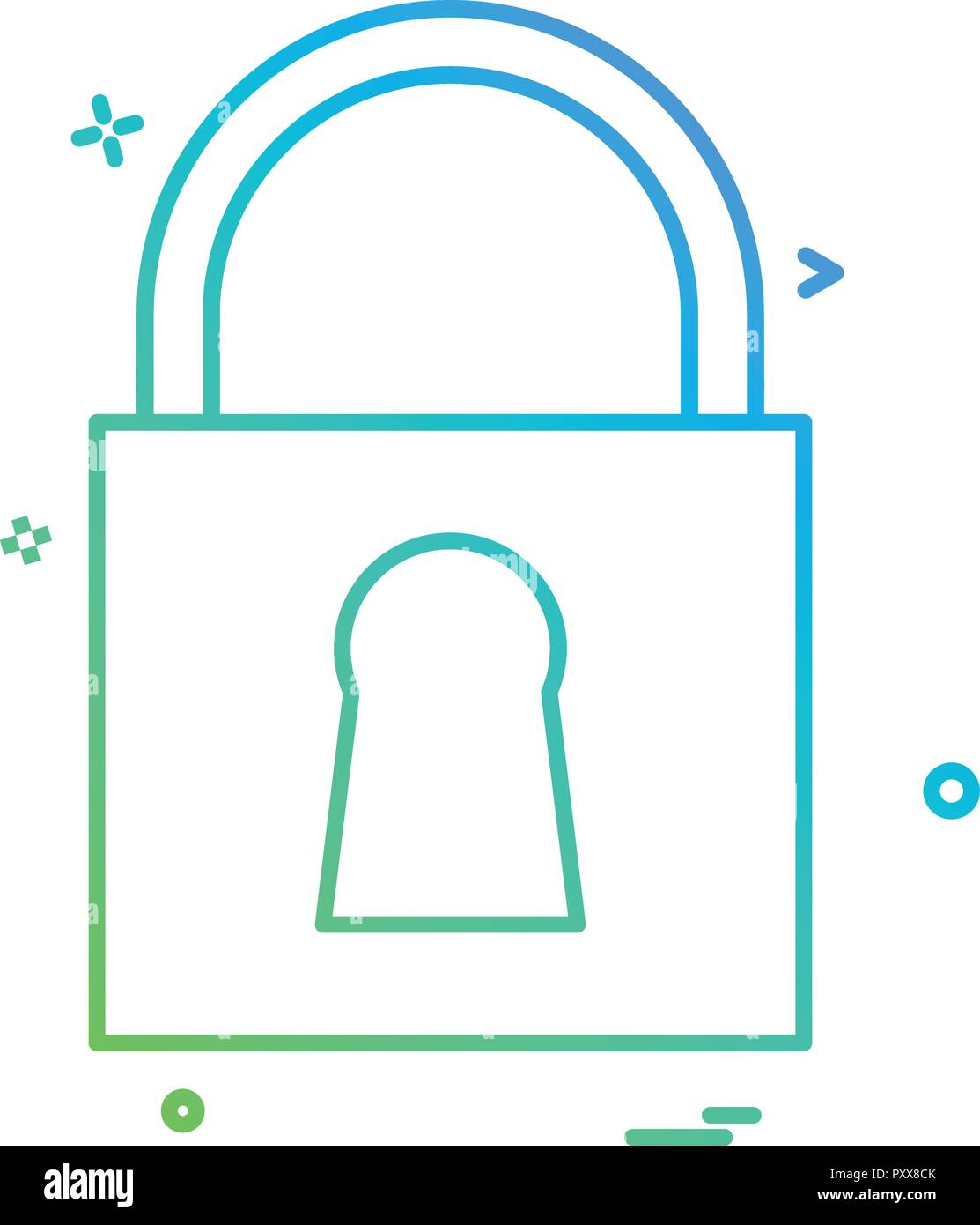 Lock icon design vector Stock Vector Image & Art - Alamy