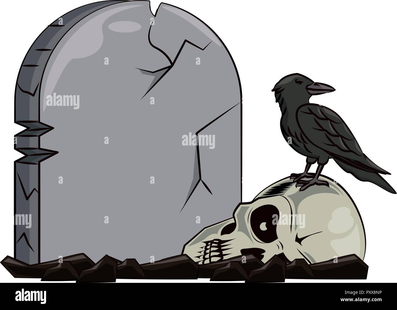 Halloween scary cartoons Stock Vector Image & Art - Alamy