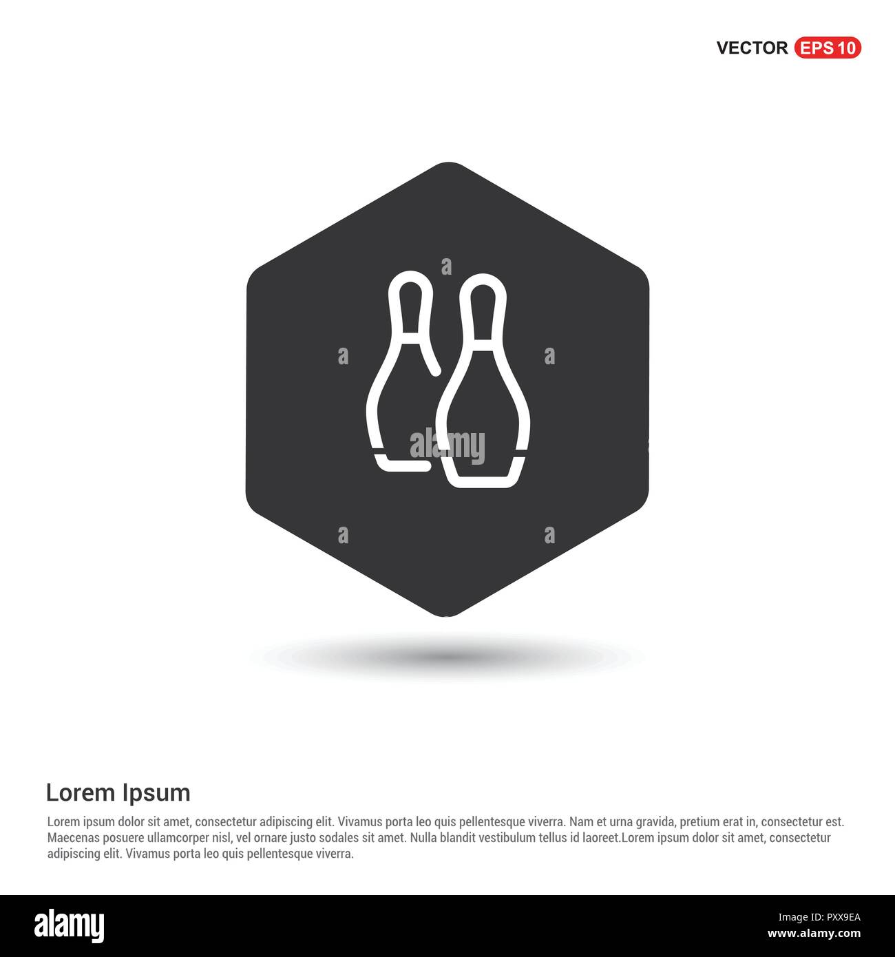 Bowling pins pictogram Stock Vector Images - Alamy