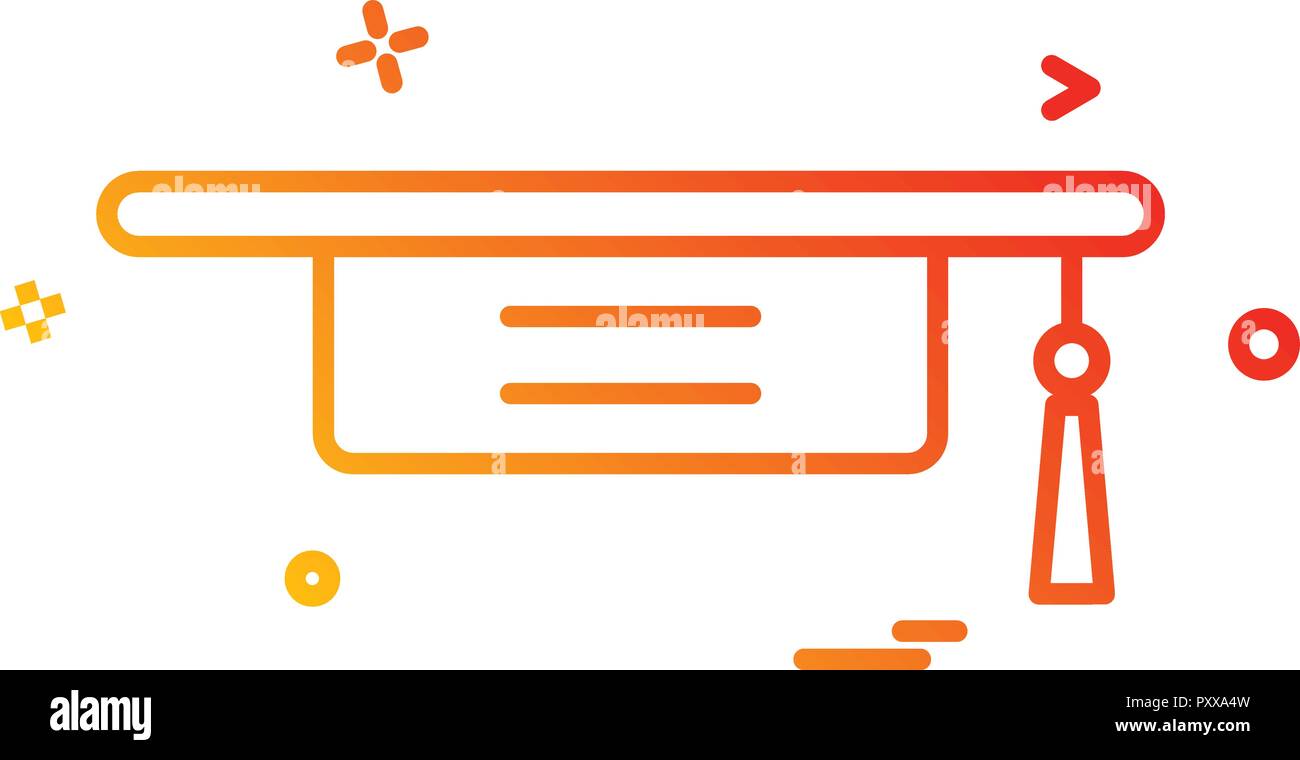 Convocation cap icon design vector Stock Vector Image & Art - Alamy