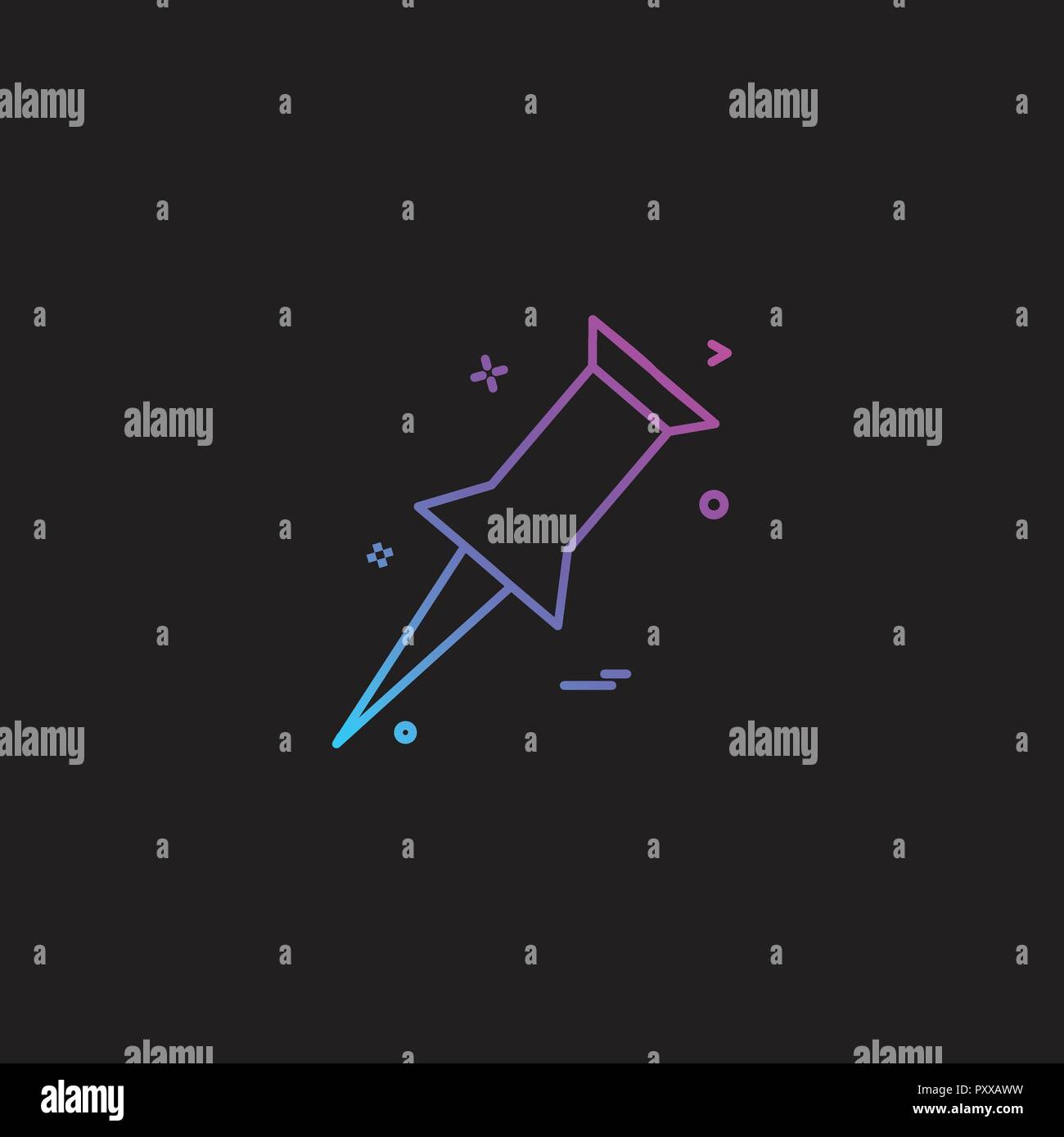 pin paper icon vector design Stock Vector Image & Art - Alamy