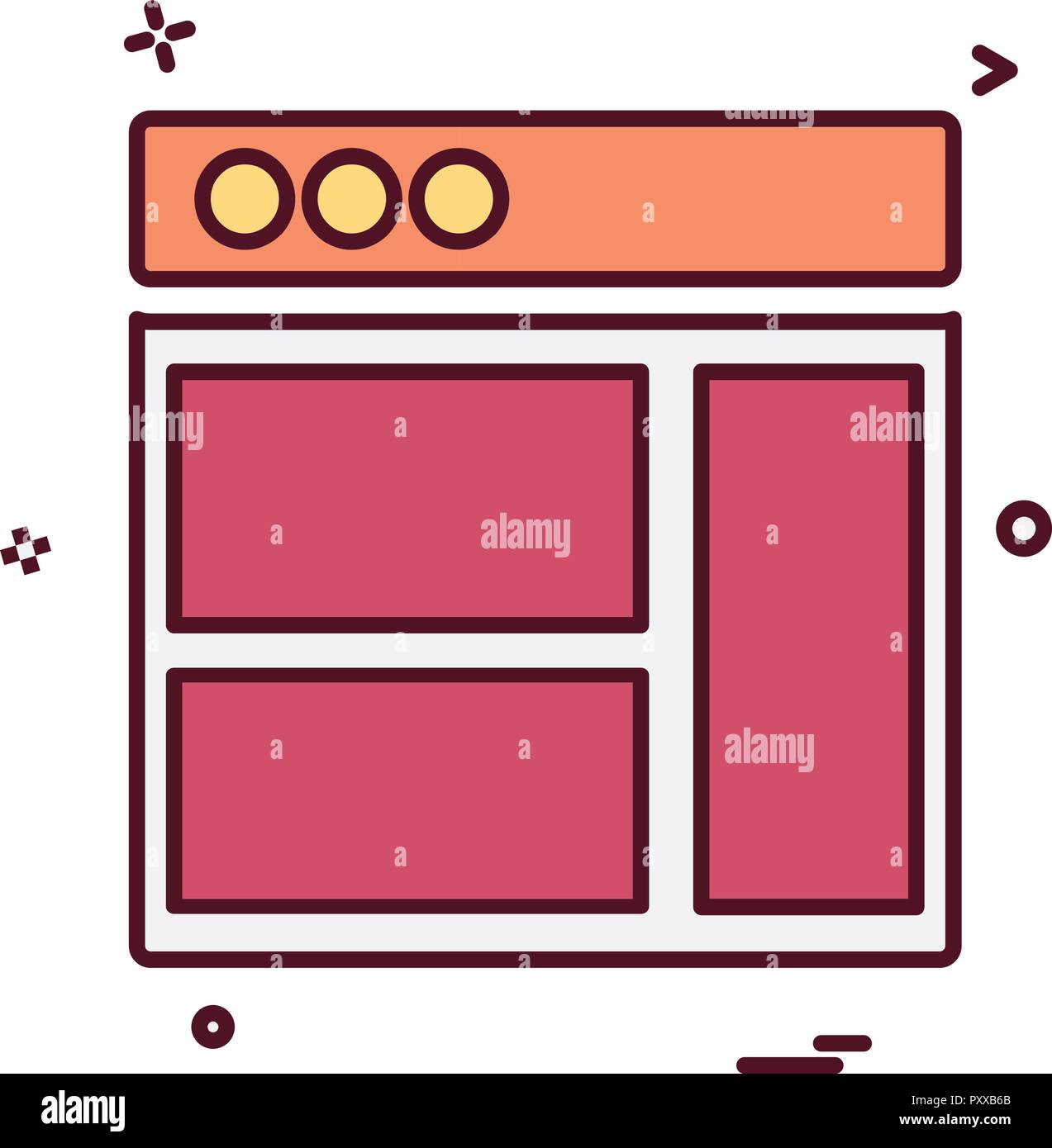 Web layouts icon design vector Stock Vector Image & Art - Alamy