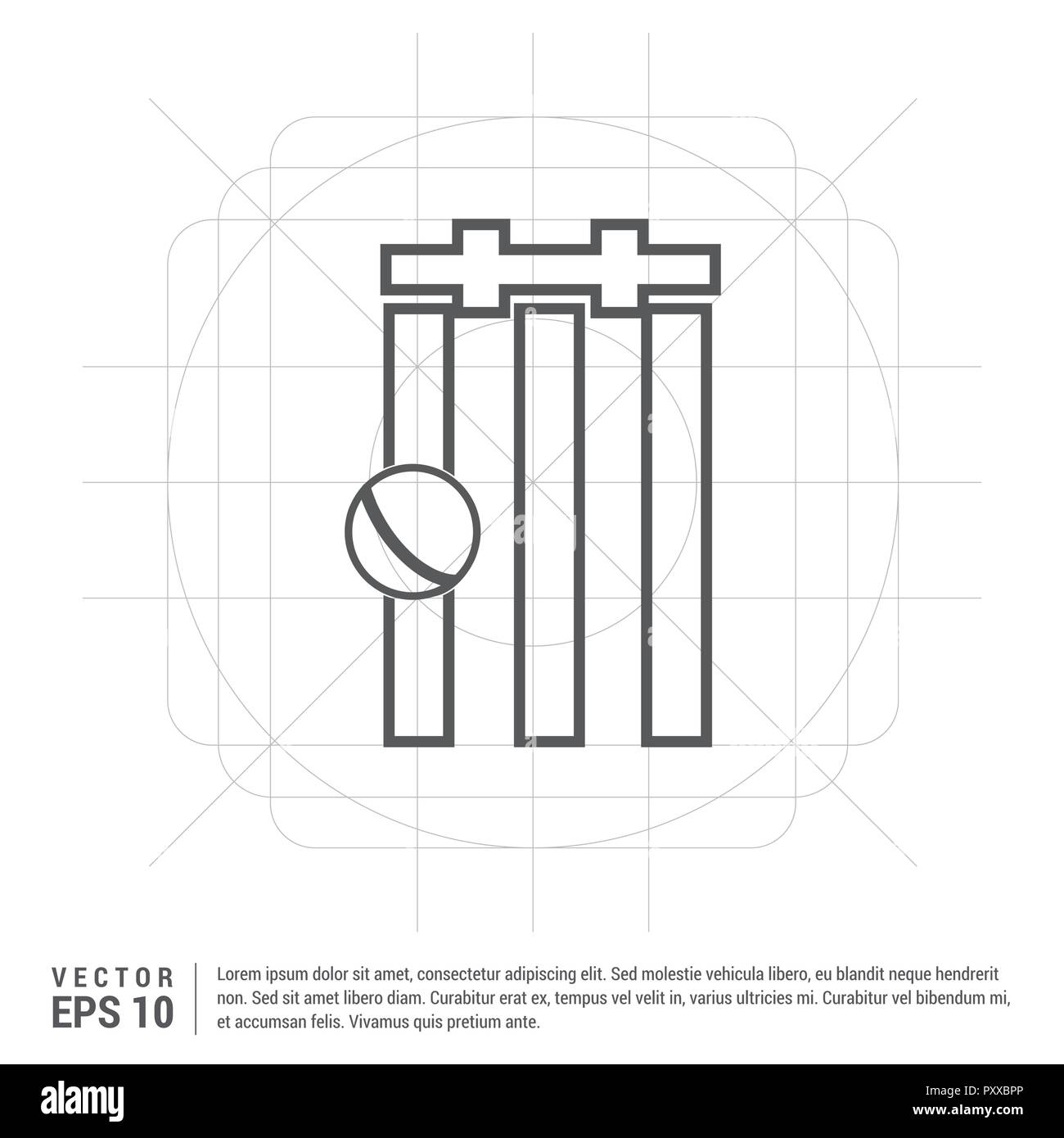 Cricket Bails Icon Stock Vector Image & Art - Alamy