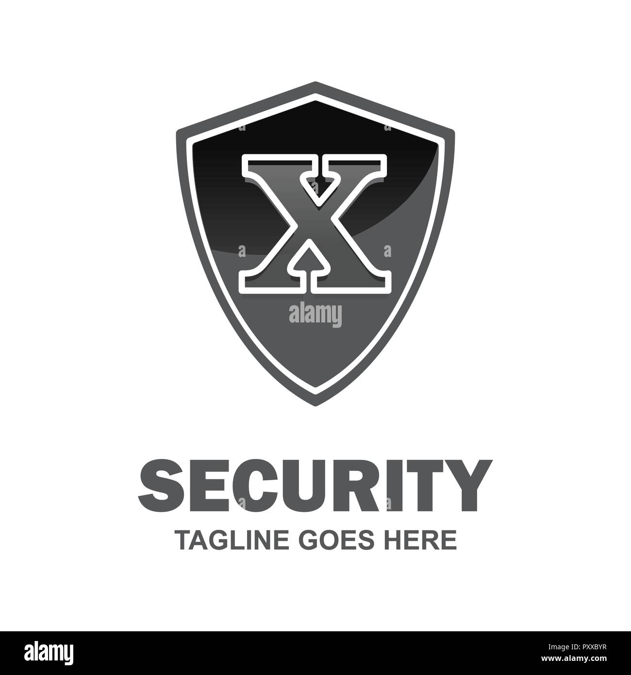 Alphabetical logo of security compnay and typography vector Stock ...