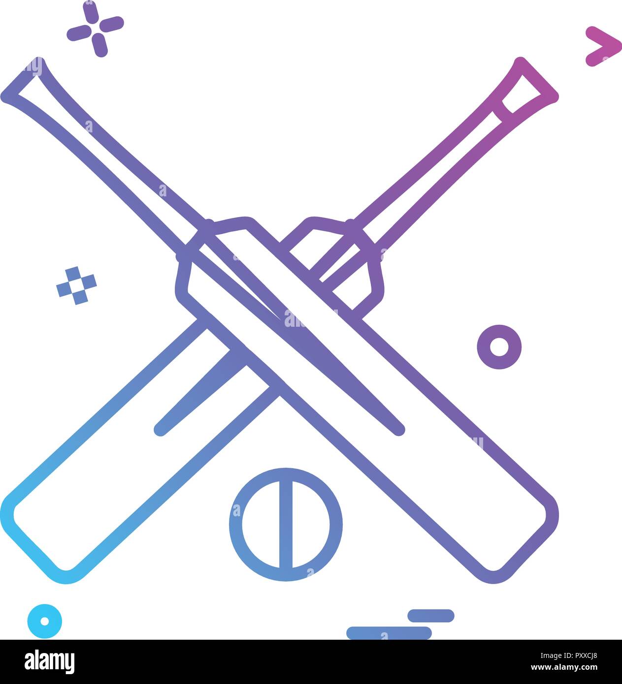 Vector crossed baseball bats ball Cut Out Stock Images & Pictures - Alamy