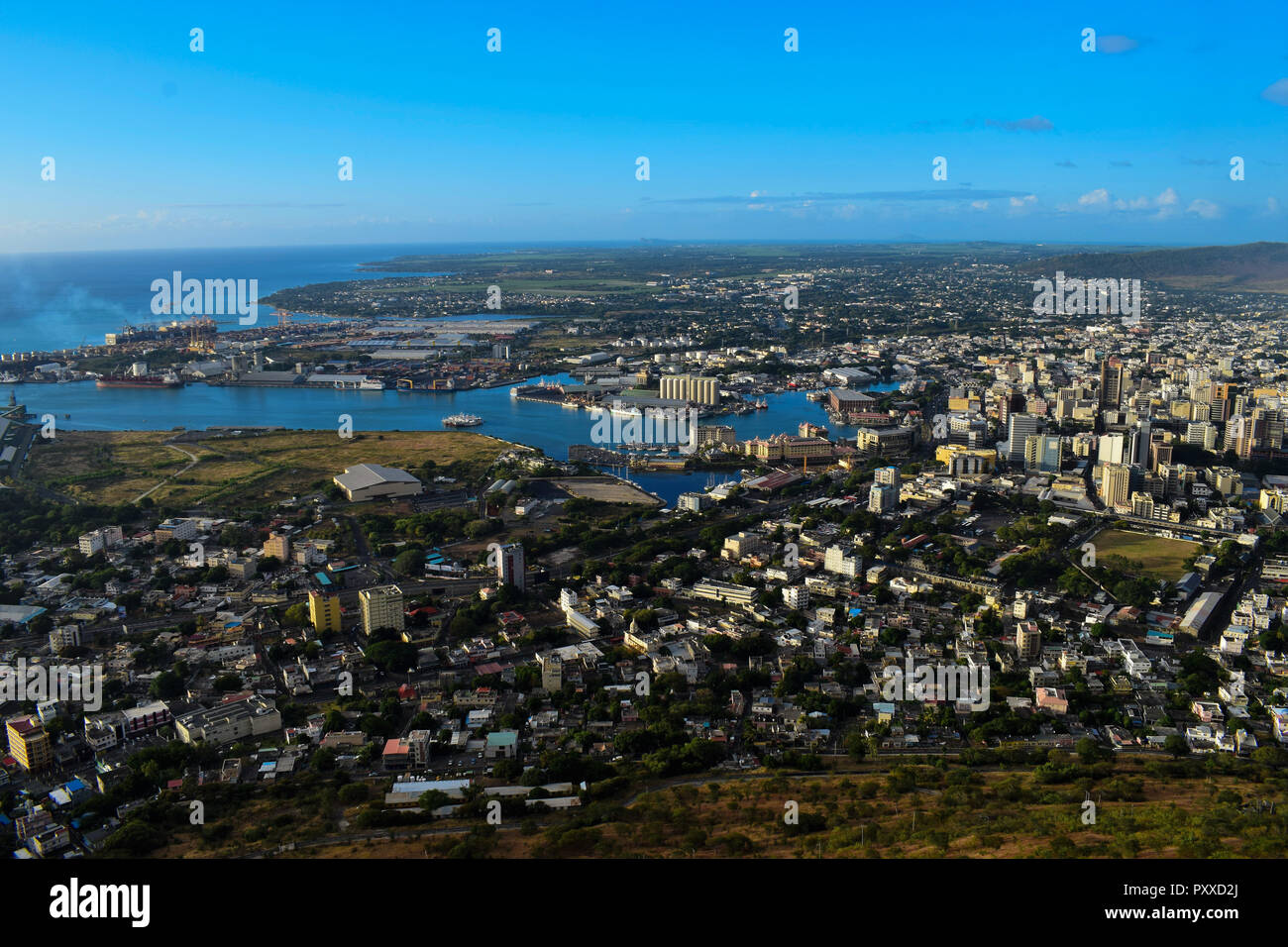 An overview of Port Louis Stock Photo - Alamy