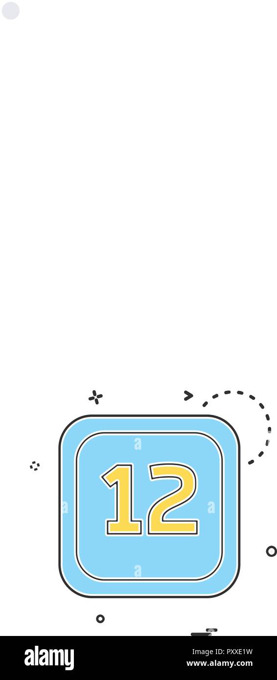 12 Date Calender icon design vector Stock Vector Image & Art - Alamy