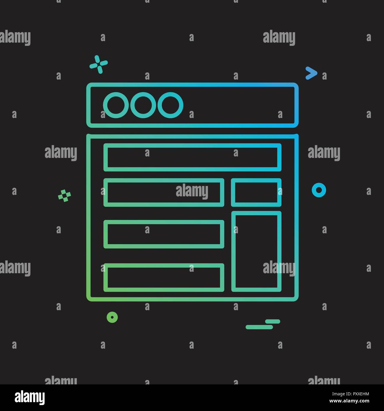 Web layouts icon design vector Stock Vector Image & Art - Alamy