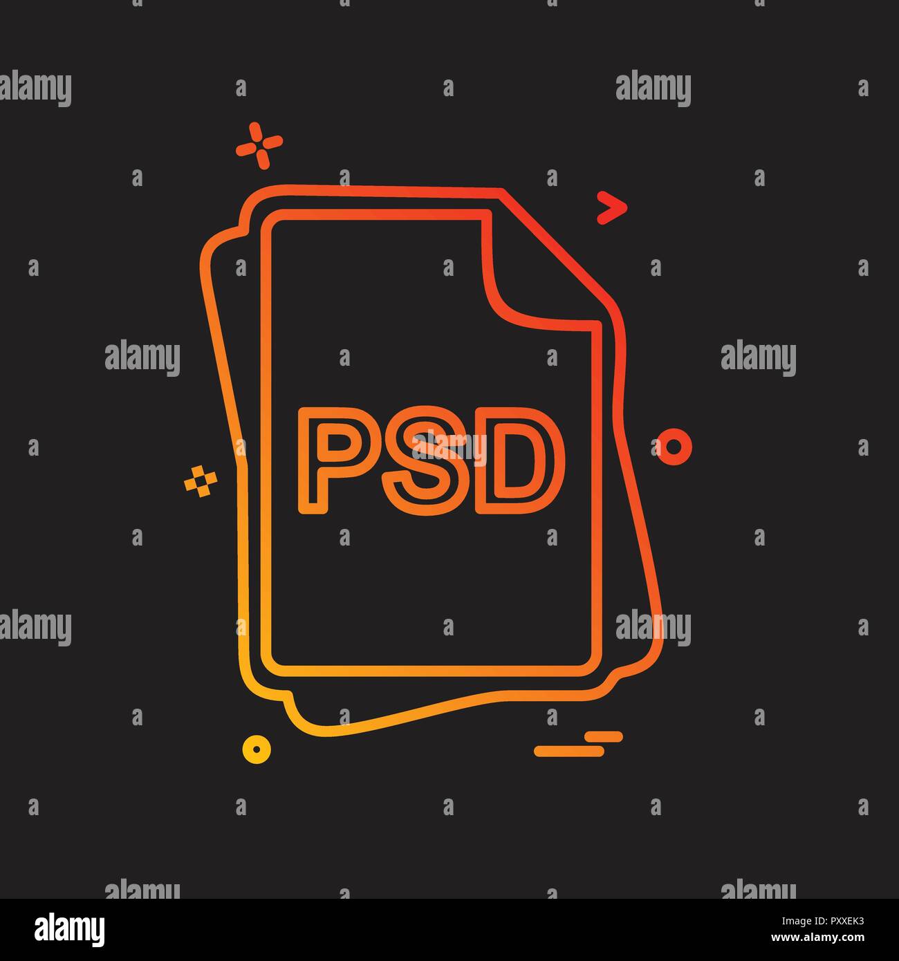 Psd File Type Icon Design Vector Stock Vector Image And Art Alamy