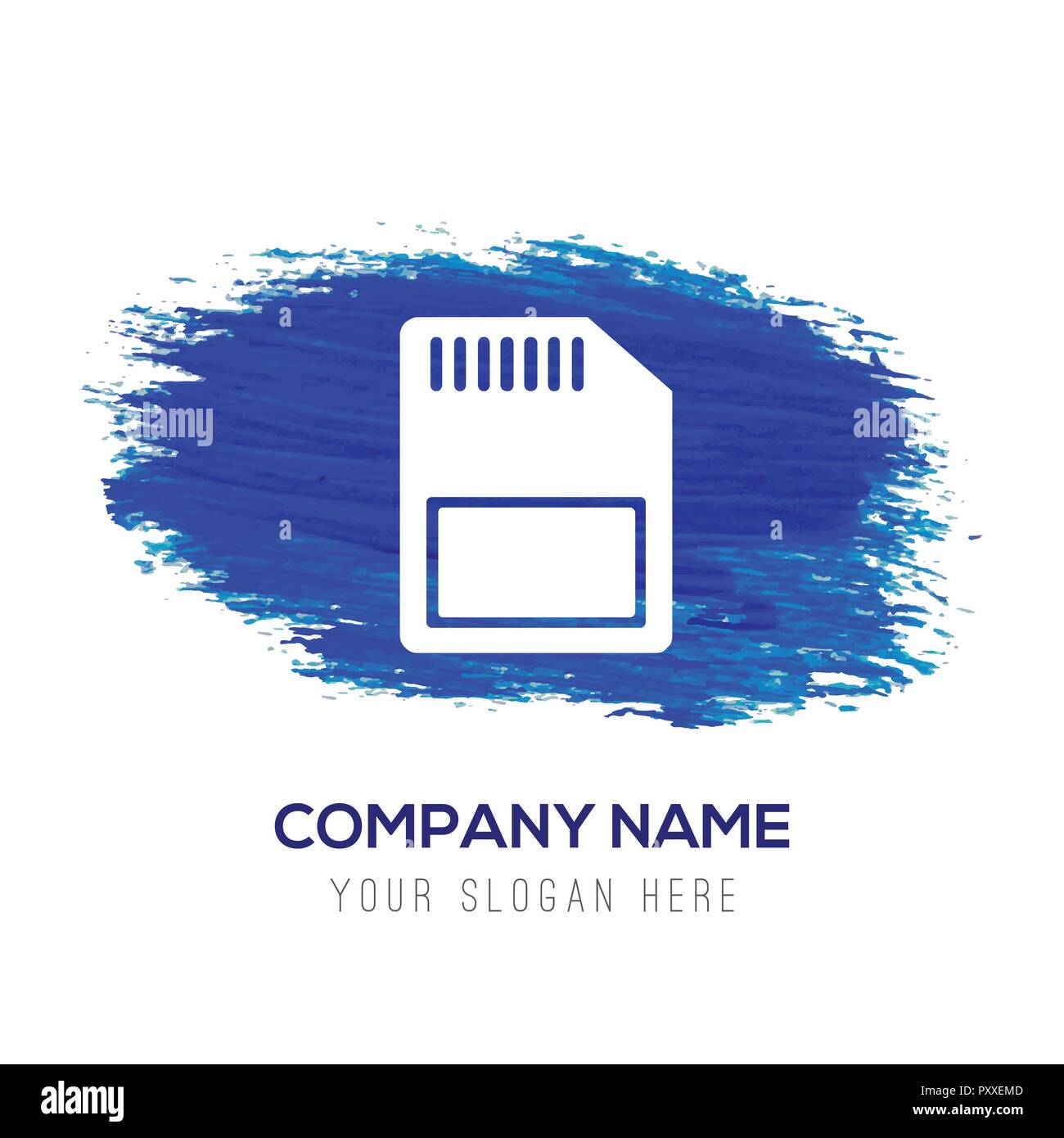 Sim card icon - Blue watercolor background Stock Vector Image & Art - Alamy