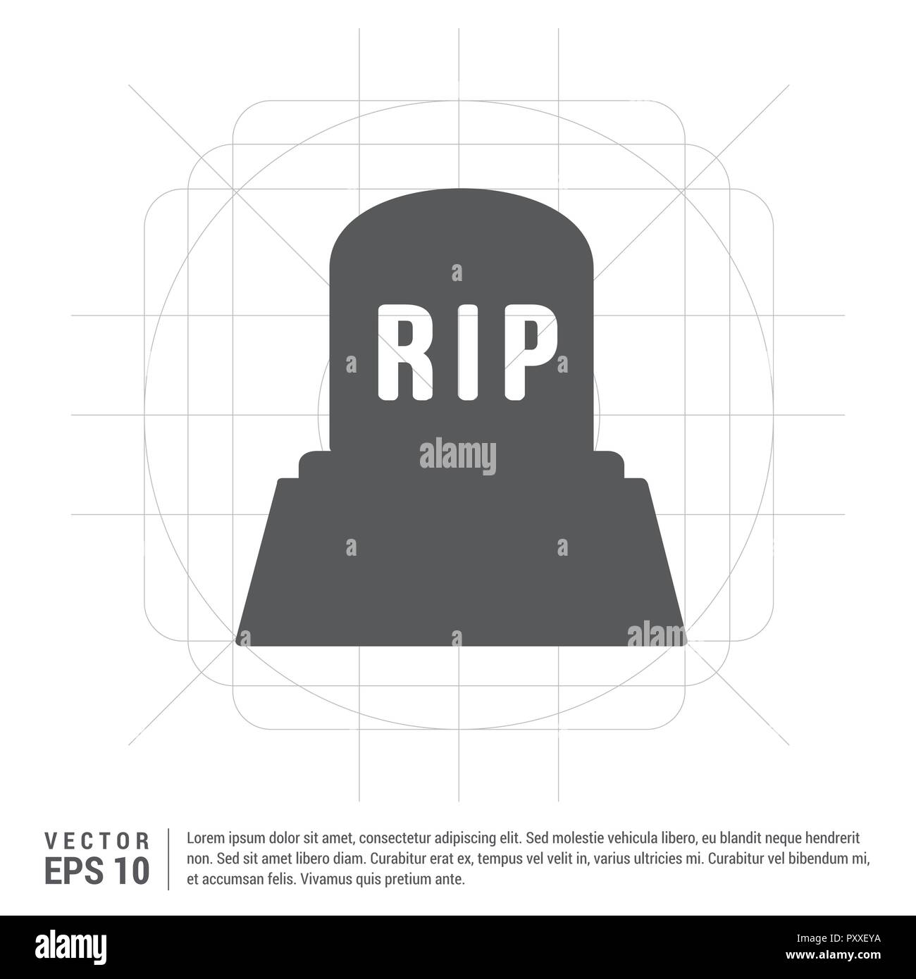 Halloween RIP Grave Stone icon Stock Vector Image & Art - Alamy