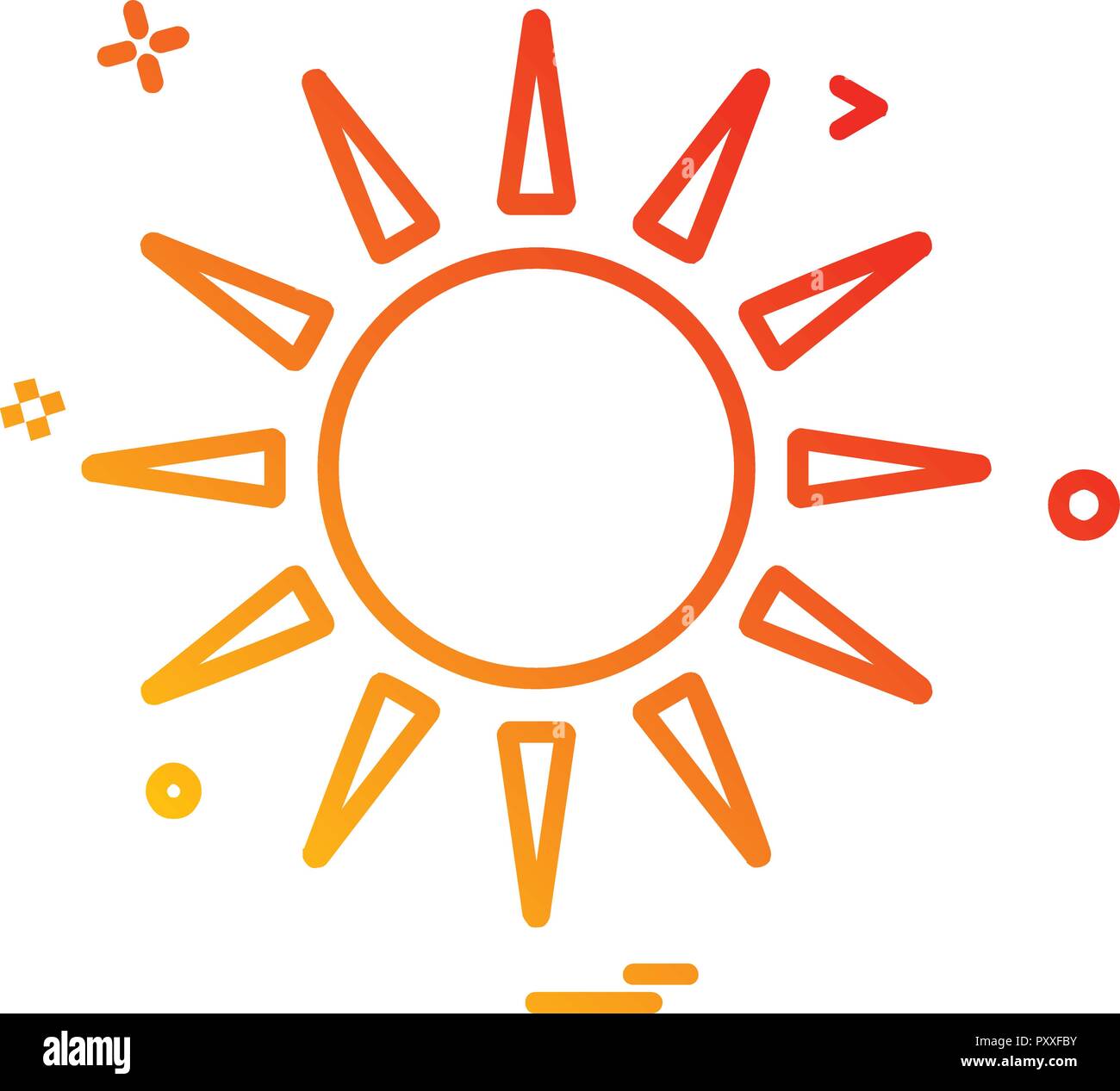 Sun icon design vector Stock Vector Image & Art - Alamy