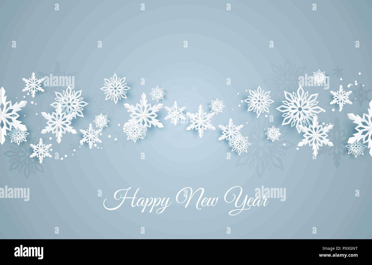 Happy new year snow falling Stock Vector Images - Alamy