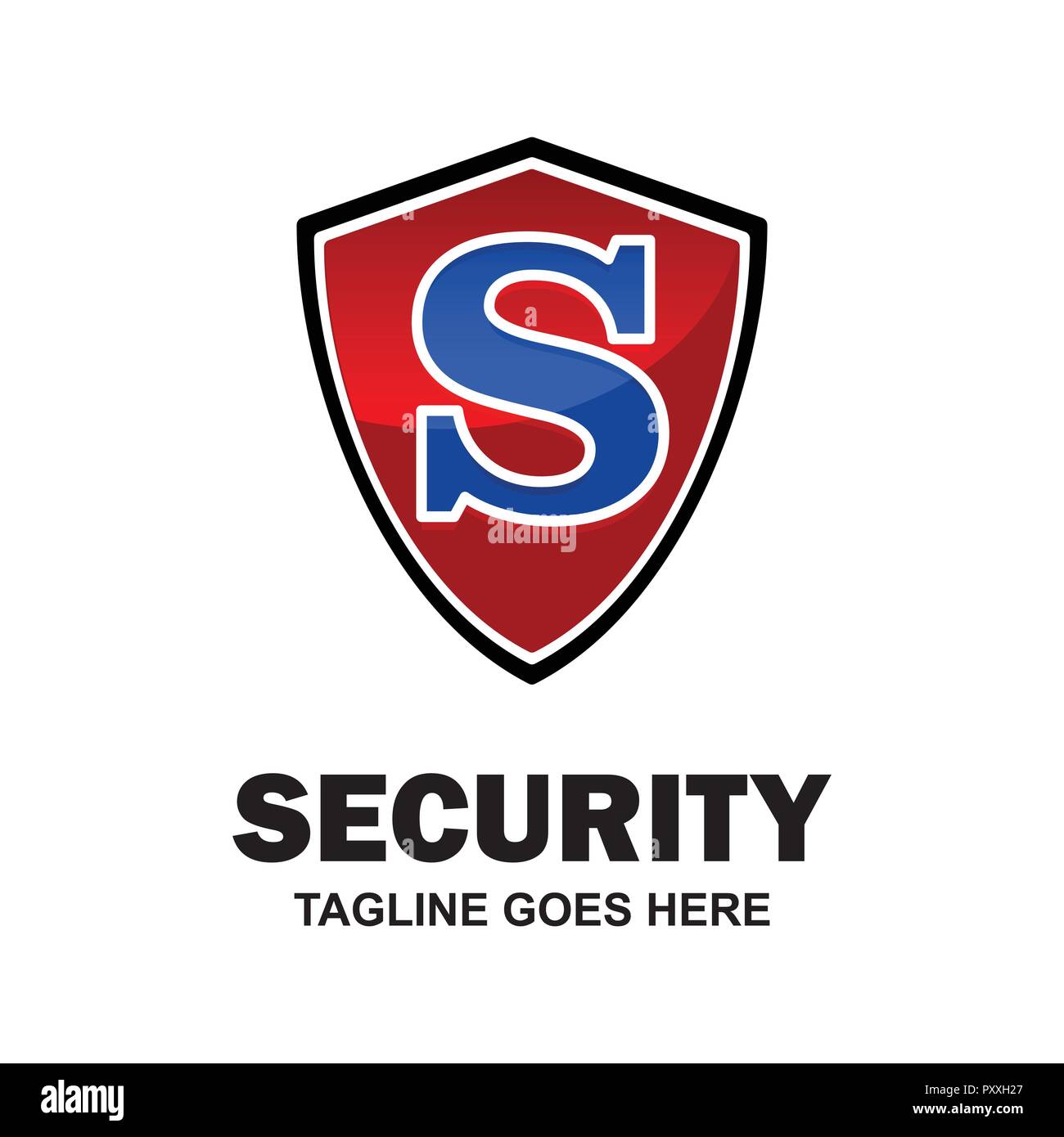 Alphabetical logo of security compnay and typography vector Stock ...