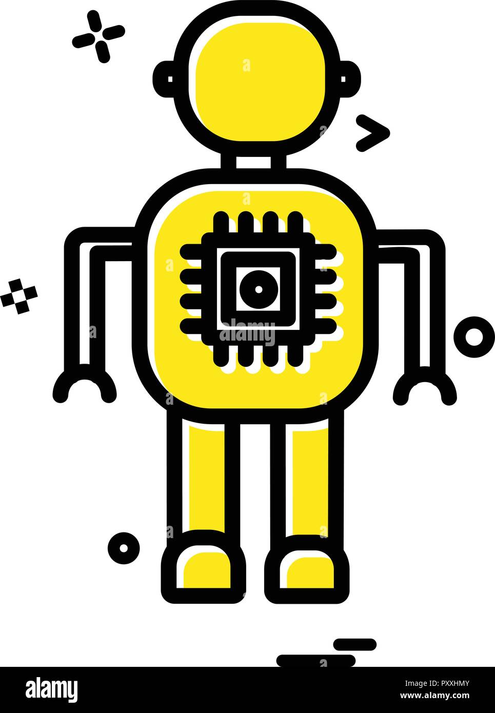 Artificial intelligence robot icon vector design Stock Vector Image ...