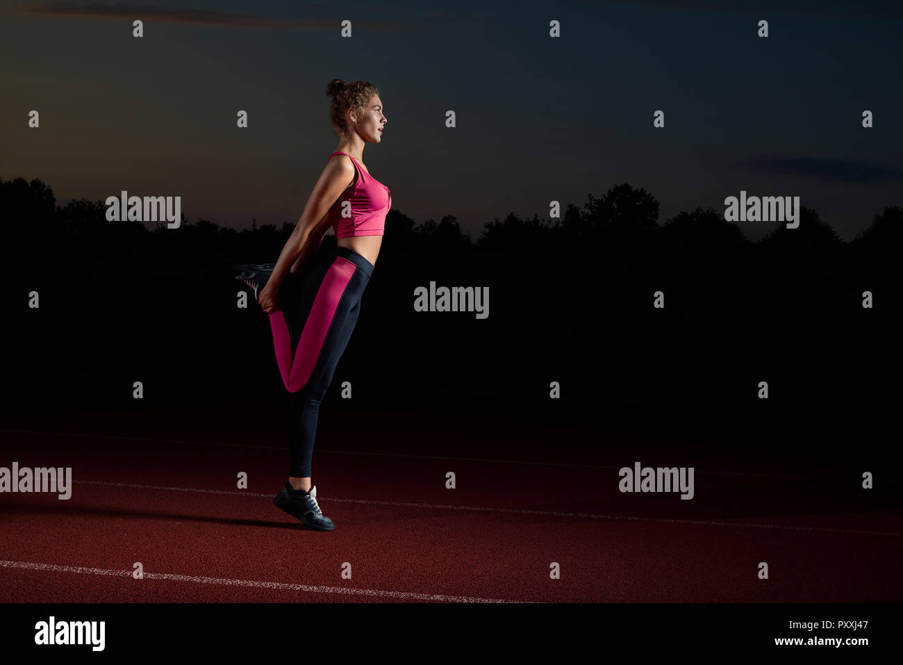 Girl Running Away At Night