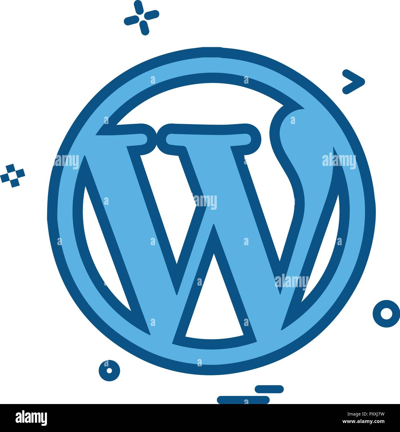 Wordpress icon design vector Stock Vector Image & Art - Alamy