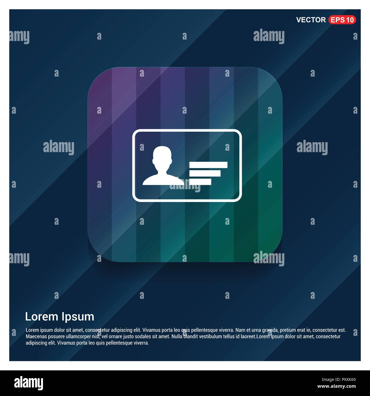 Personal id card icon - Free vector icon Stock Vector Image & Art - Alamy