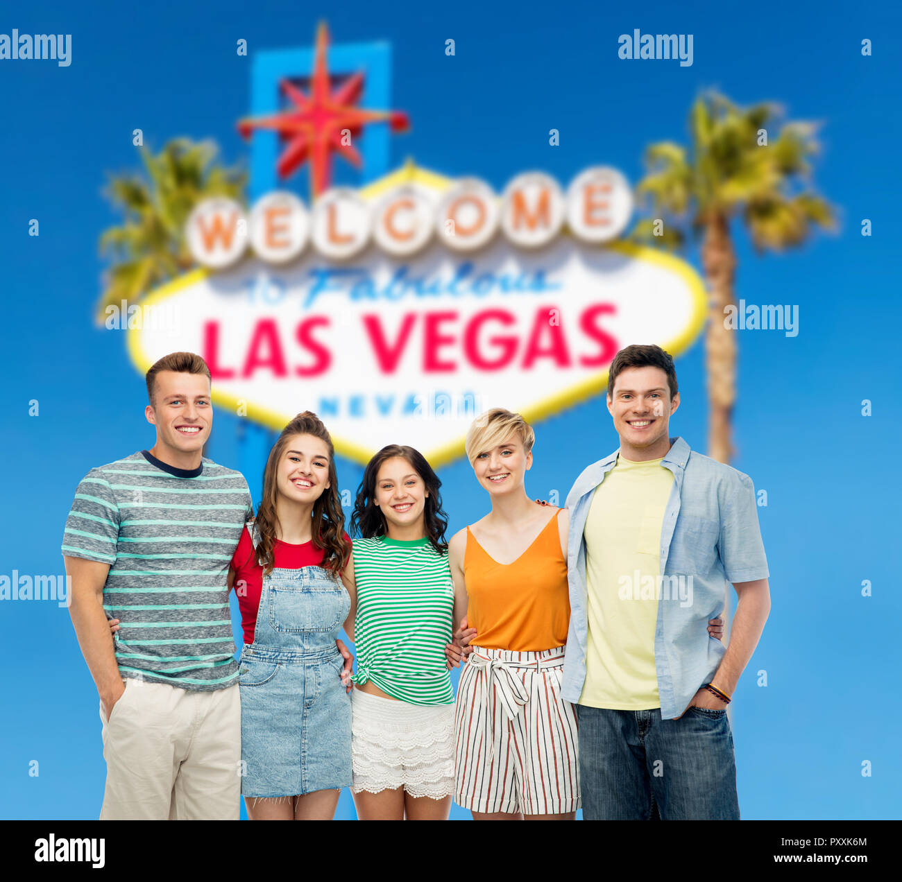 happy friends hugging Stock Photo - Alamy