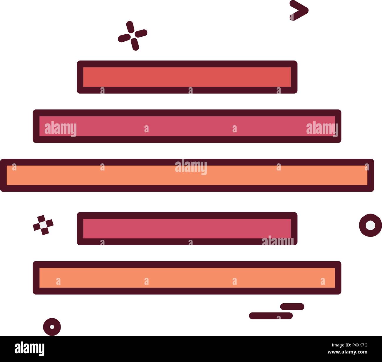 Text alignment icon design vector Stock Vector Image & Art - Alamy