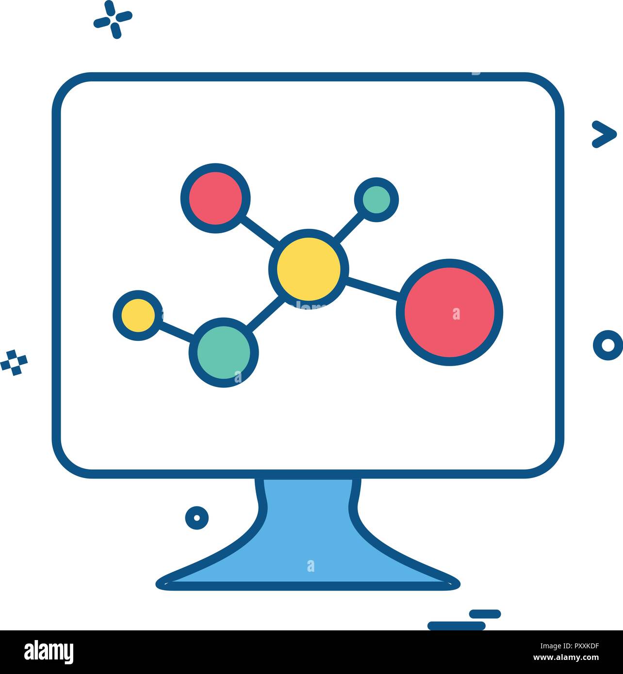 lcd screen molecules icon vector Stock Vector Image & Art - Alamy