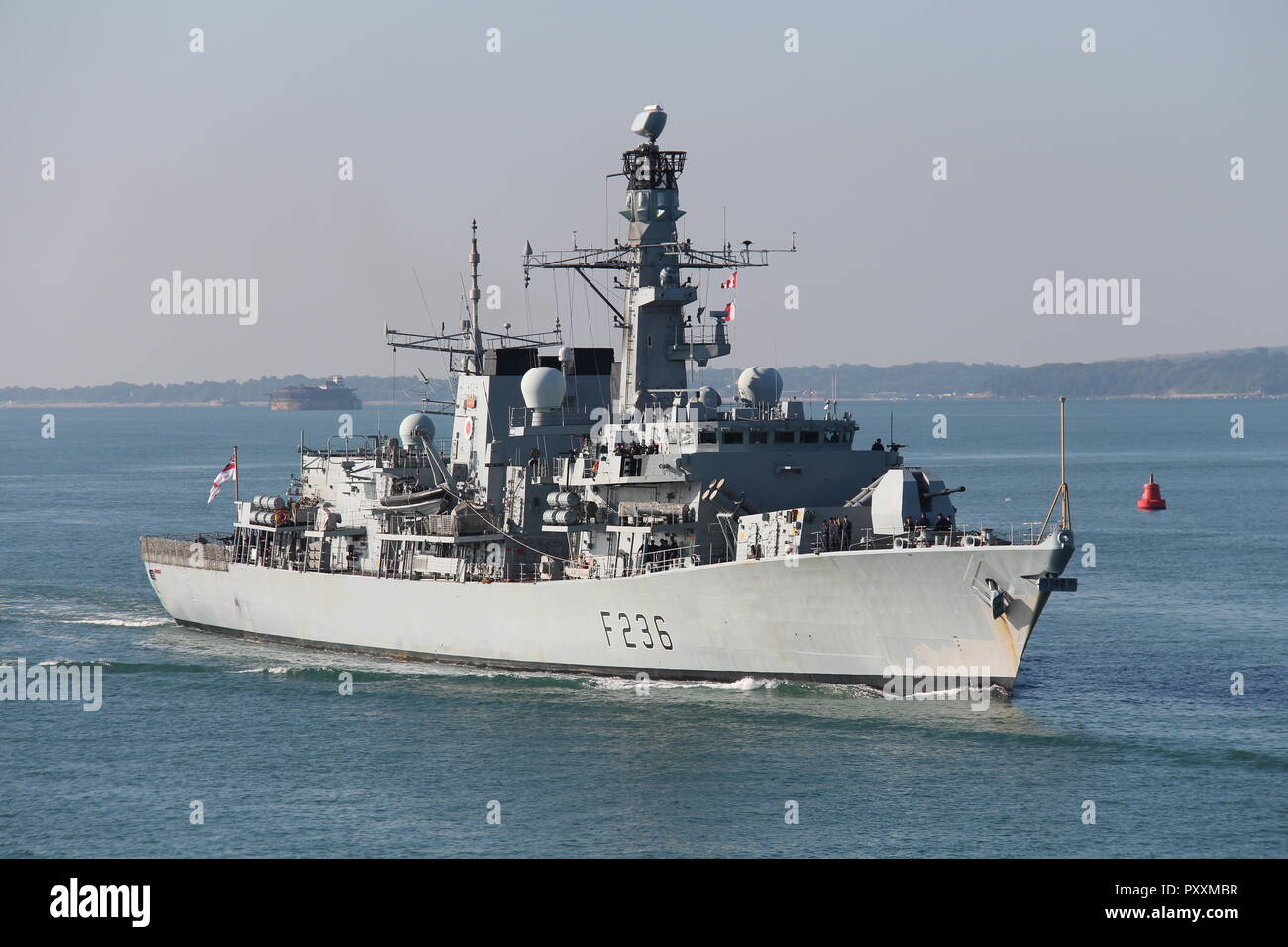 The Royal Navy Type 23 frigate HMS Montrose arrives in Portsmouth, UK ...