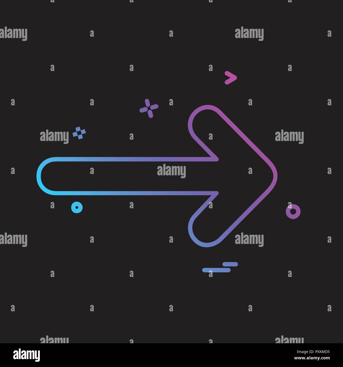 Right arrow icon design vector Stock Vector Image & Art - Alamy