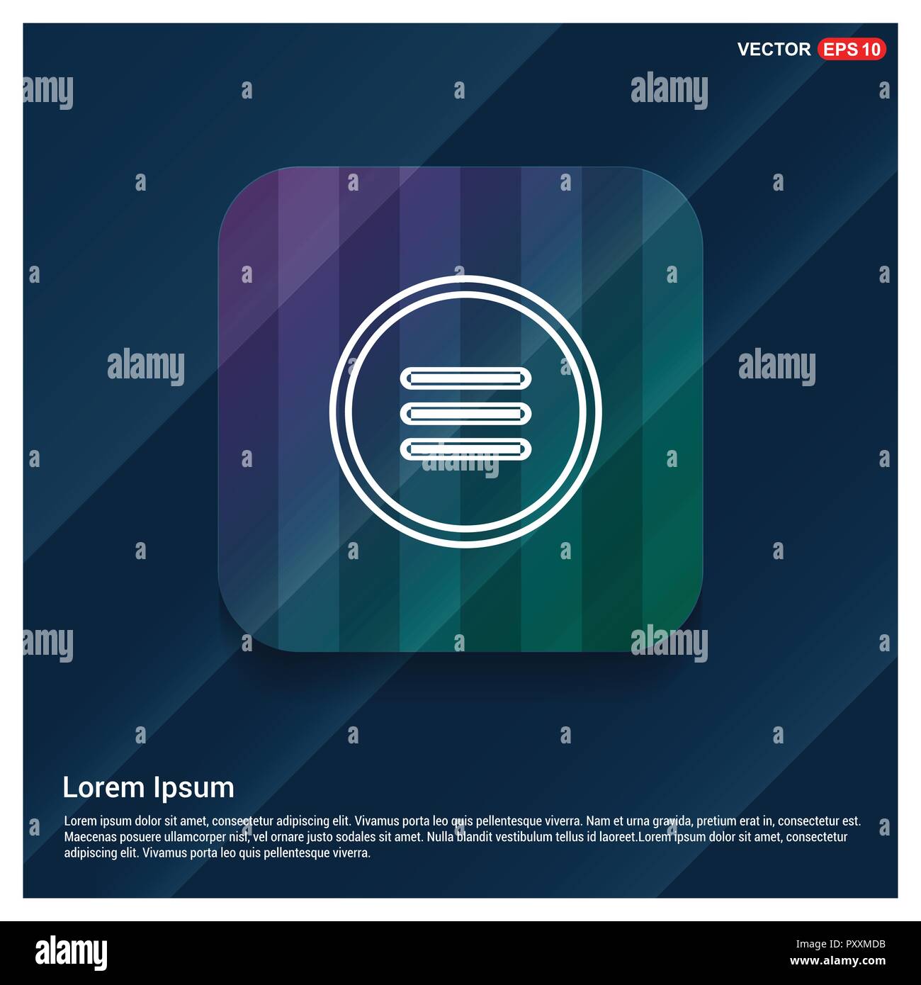 menu icon - Free vector icon Stock Vector Image & Art - Alamy