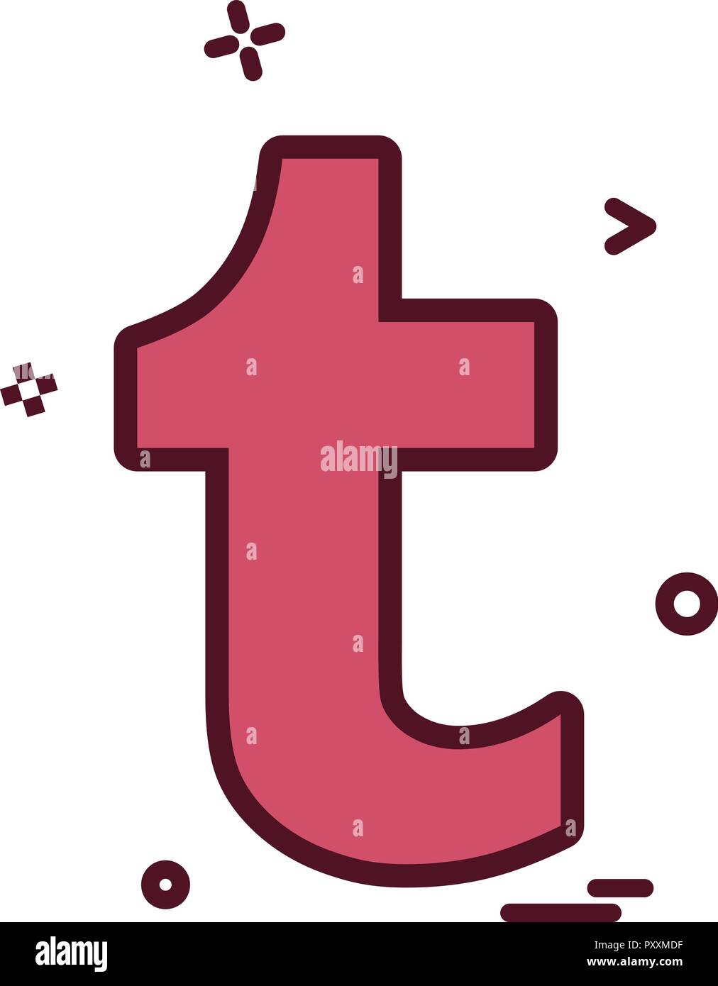Tumblr icon design vector Stock Vector Image & Art - Alamy