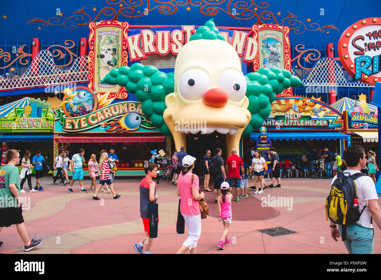 Universal Studios - Florida World Resort - The Simpsons Krustyland ...