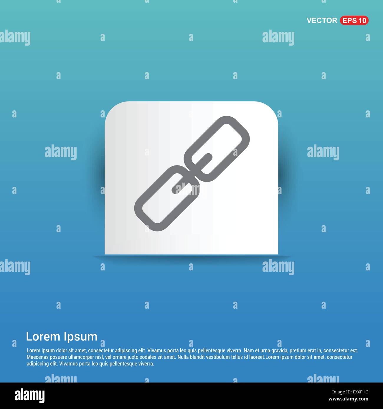 Chain link icon - Blue Sticker button Stock Vector Image & Art - Alamy