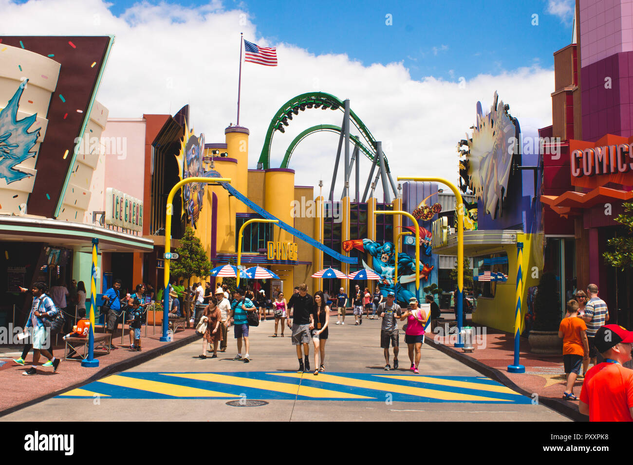 Universal Studios - Florida World Resort - Marvel Comics Stock Photo ...